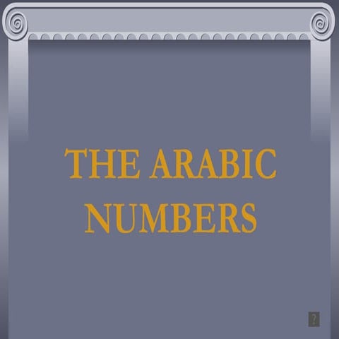 Arabic Numbers | PPS