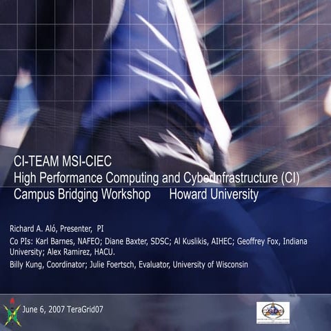 CI-Team MSI-CIEC High Performance Computing and CyberInfrastructure (CI ...