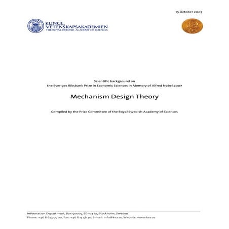 Mechanism Design Theory | PDF | Financial Planning | Personal Finance
