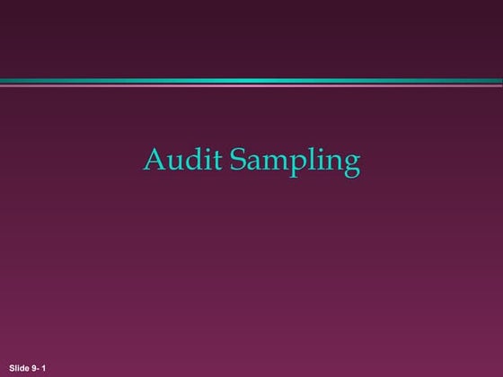 Perform audit testing in excel: Monetary Unit Sampling Method | PPT
