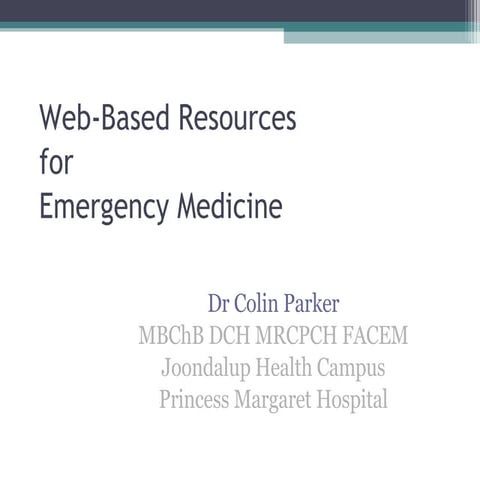 Colinparker presentations