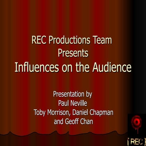 C:\documents and settings\paul neville\my documents\influences on the audience | PPT | Entertainment