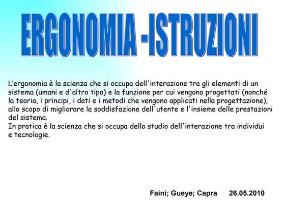 Ergonomia | PPTX