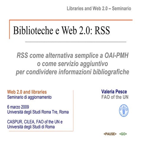 Libraries 2.0 and RSS | PPT