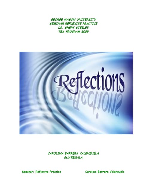Observation reflection | DOCX | Homework and Study | Education