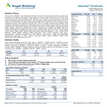 Market Outlook - August 23, 2010 | PDF
