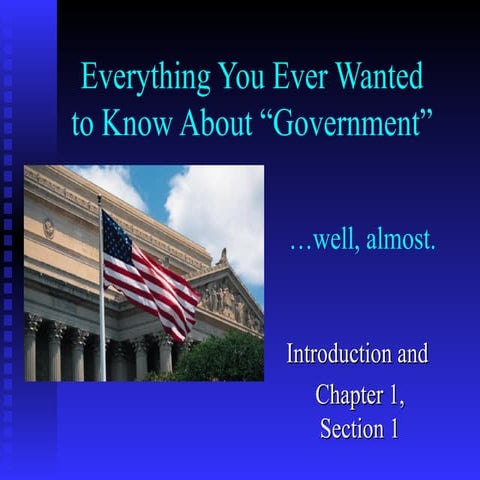 Introduction to Government | PPT