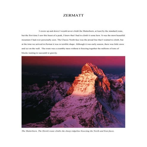 Matterhorn trip report | PDF