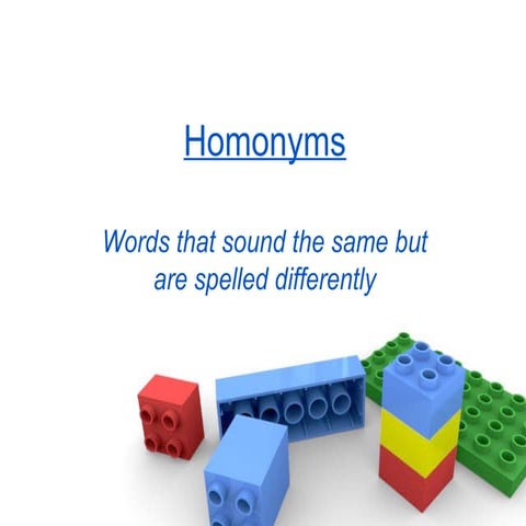 Homophones | PPT