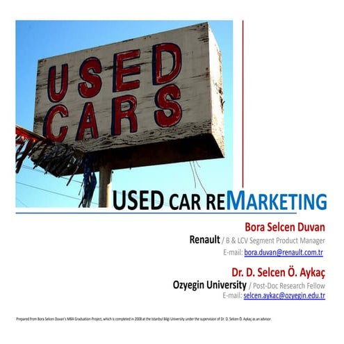 Used Car ReMarketing | PDF