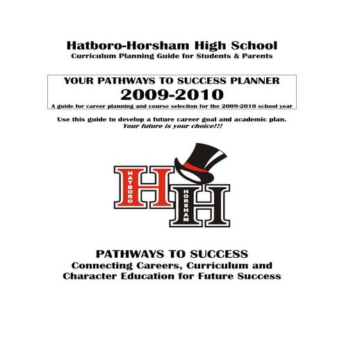 Hatboro-Horsham High School Pathways to Success Academic Planner for ...