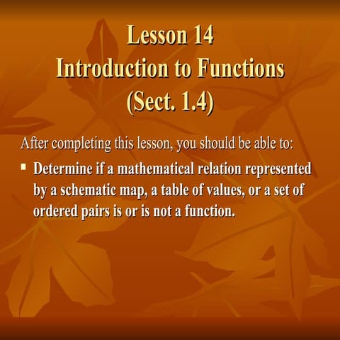 Objective 1 - Identifying Functions | PPT