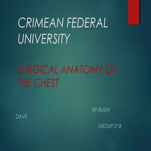 Surgical Anatomy of the chest | PPT
