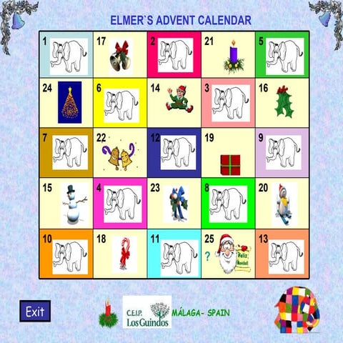 Elmer`s Advent Calendar | PPS