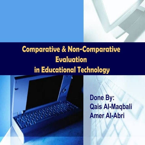 Comparative and non comparative evaluation in educational technology | DOCX