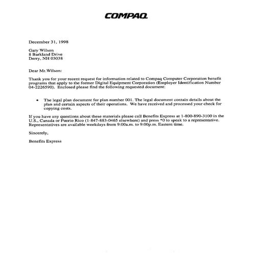 Digital Equipment Corporation Pension Plan | PDF