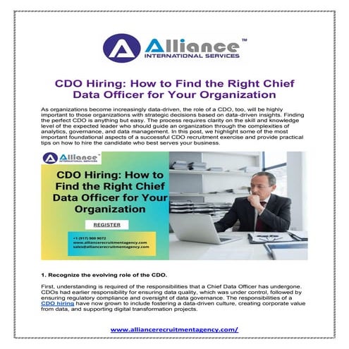 CDO Hiring How to Find the Right Chief Data Officer for Your ...