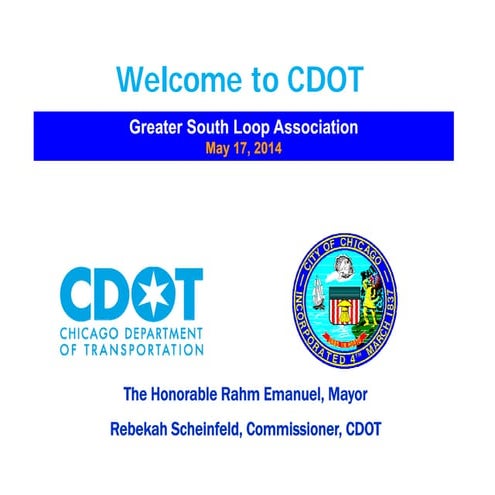 CDOT South Loop Chicago Overview | PDF | Rail Travel | Travel Type