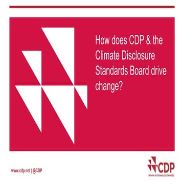 How does CDP's model drive change | PPTX | Financial Industry | Industries