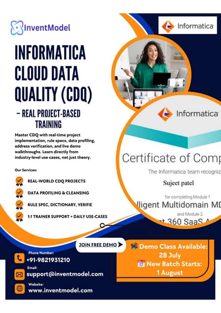 Informatica Cloud Data Quality (CDQ) Full Course Overview by ...