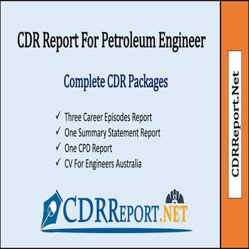 Cdr report for petroleum engineer | PPT