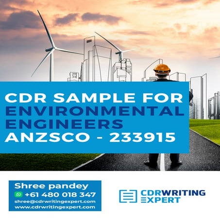 CDR sample for Environmental Engineers ANZSCO-233915 | PDF | Civil ...