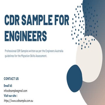 Cdr sample for Engineers | PDF