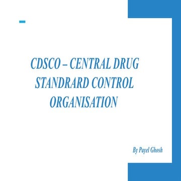 Indian regulatory requirements- CDSCO ( IP-2 / UNIT 5 ) | PPTX