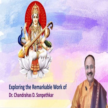 Exploring the Remarkable Work of Dr. Chandrahas D. Sonpethkar | PPT
