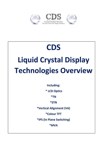 Liquid Crystal Display (LCD) | PPT