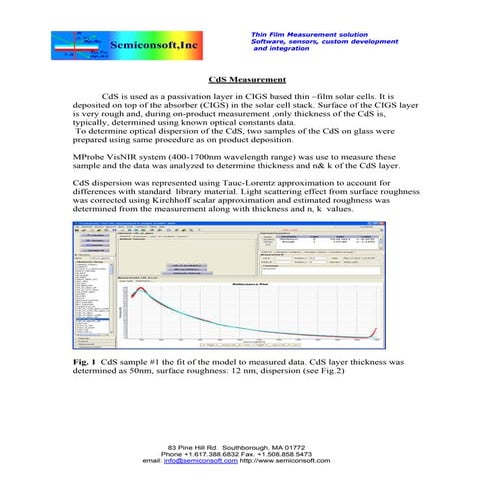 CdS layer: measurement of thickness and n&k | PDF