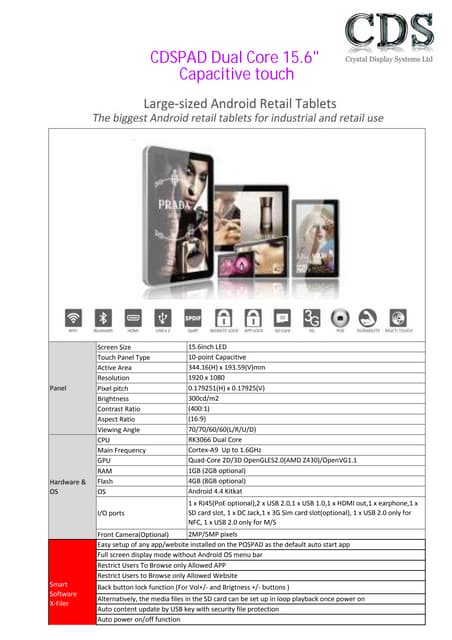 Point of Sale: Sunmi d1 | PDF