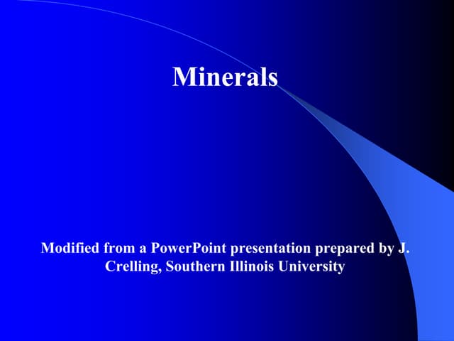 Physical properties of minerals | PPTX