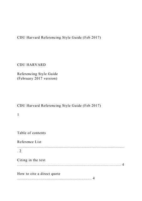 Harvard Referencing with cite to write, a short explainer | PPT