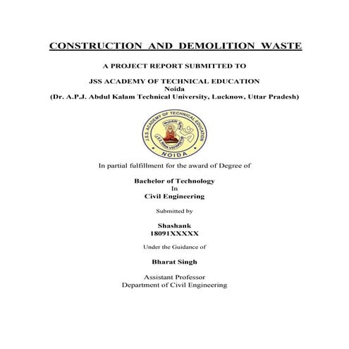 Construction & demolition waste | PDF