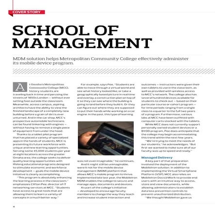 CDW-G EDTech Magazine: Metropolitan Community College, "School of ...