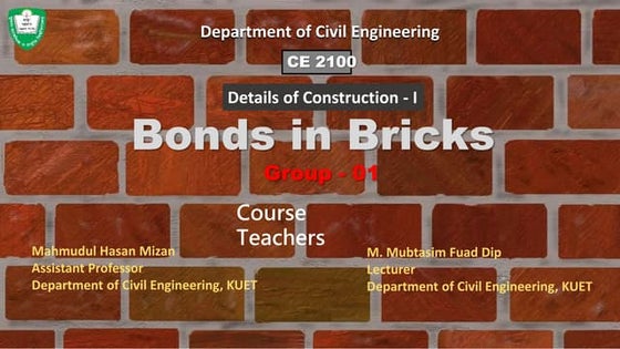 Brick bond | PPTX | Needlework | Arts and Crafts