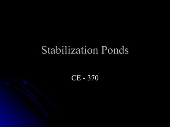 Design of Waste Stabilization Ponds.pptx