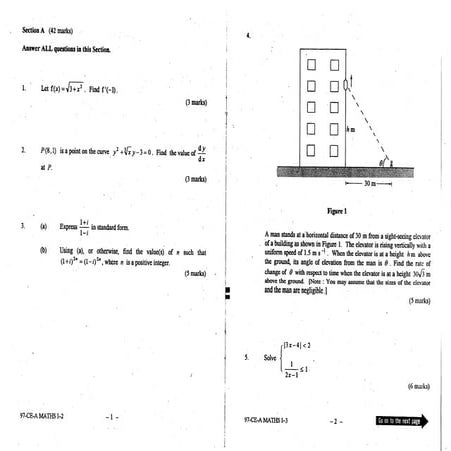 Ce Maths 2001 Paper1(E) | PDF
