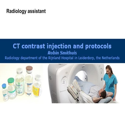 CT contrast injection and protocols (Vietnamese) | PPT