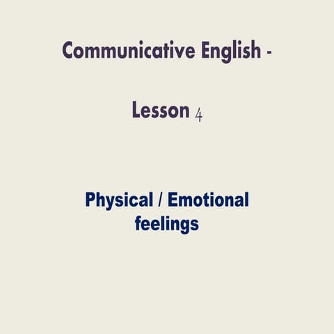 Physical & emotional feelings | PPTX