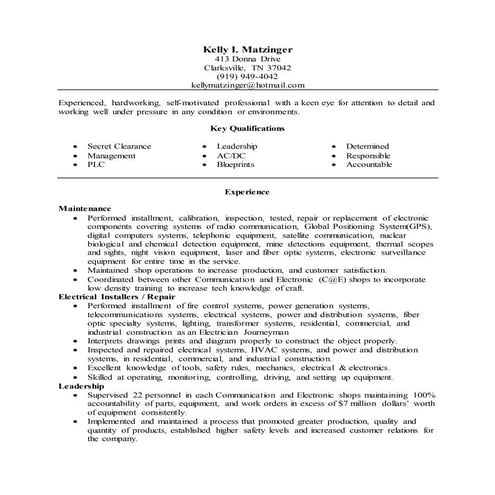 kellys resume | DOCX
