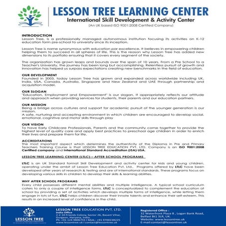About Lesson Tree & Courses | PDF | Professional School | Postgraduate ...