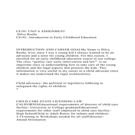 CE101 UNIT 6 ASSIGNMENT Dilva RochaCE101 Introduction.docx