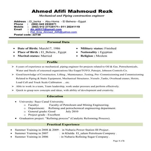 Eng Ahmed Afifi final CV | PDF