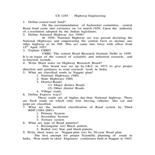 highway engineering | PDF