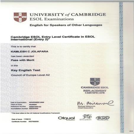 KET certificate | PDF