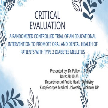 Critical evaluation final...presentation | PPTX