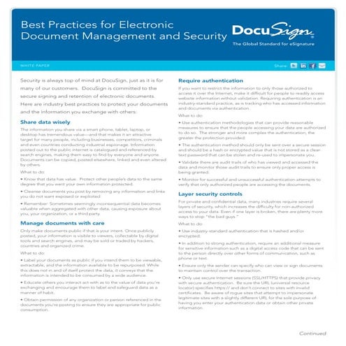 Whitepaper: Best Practices for Electronic Document Management and ...