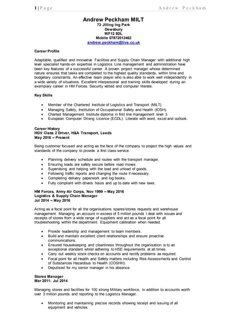 Andrew Peckham Milt presentations